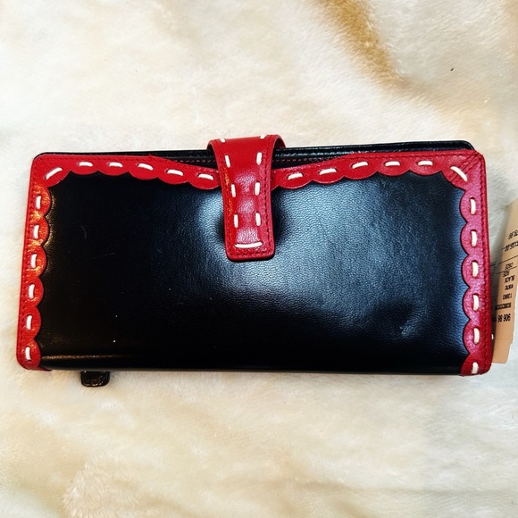 Isabella Fiore | Bags | Nwt Isabella Firore Black And Red Leather ...